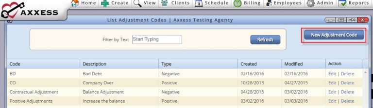 Adjustment Codes - Help Center