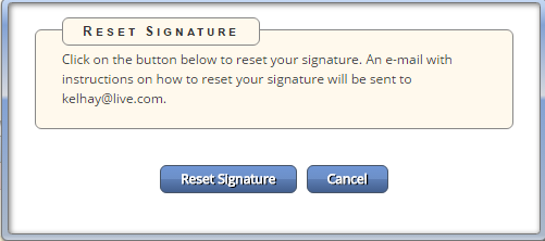 Reset Signature – Help Center