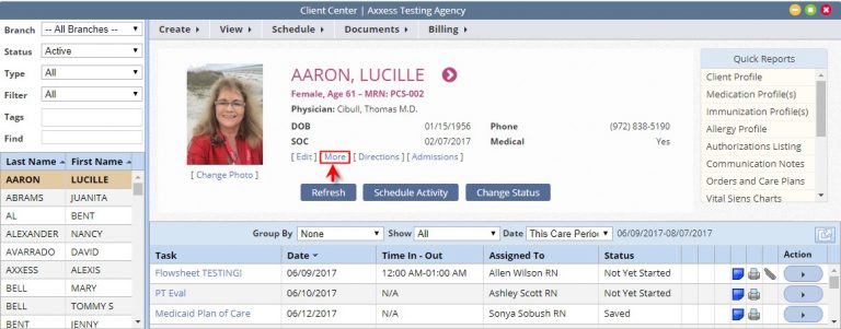 Client Chart Overview - Help Center