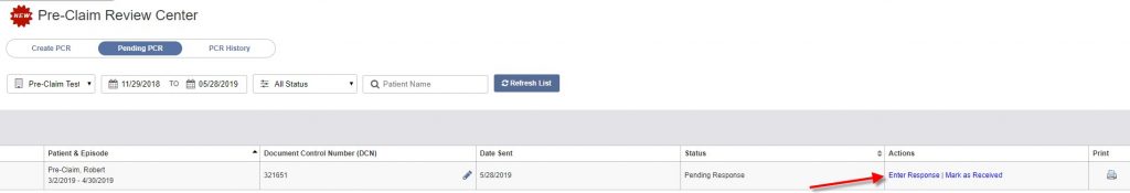 Pre-Claim Review Center - Help Center