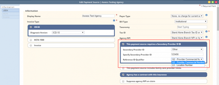 Billing Provider Secondary IDs - Help Center