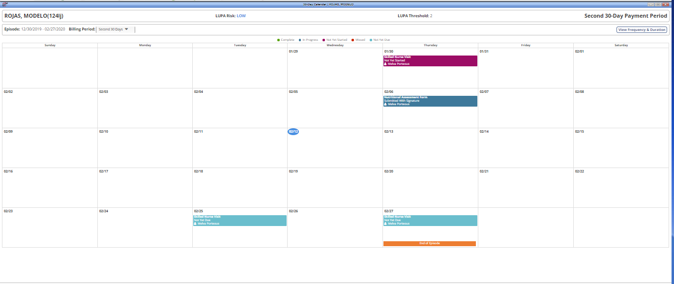 PDGM 30-Day Calendar - Help Center