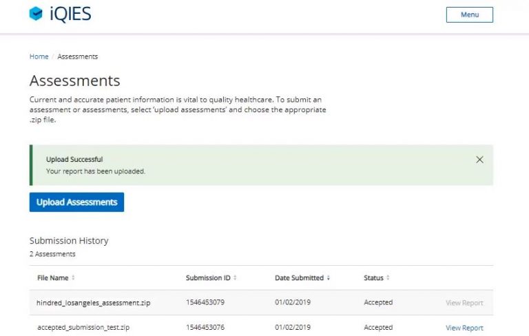 OASIS Submission to iQIES - Help Center