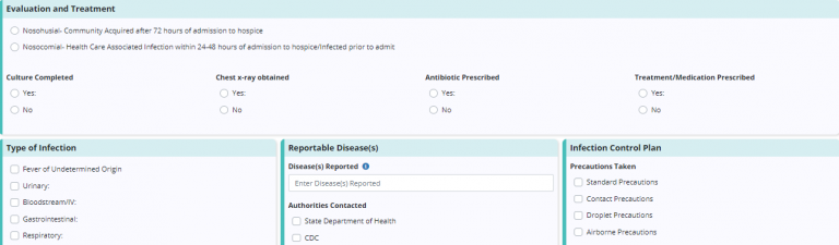 Infection Log and Reporting - Help Center