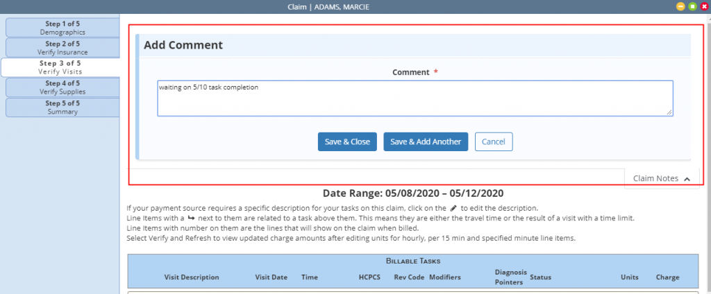 Claim and Invoice Notes - Help Center