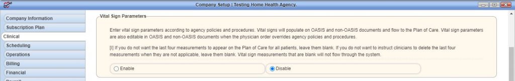 Vital Sign Parameters - Help Center