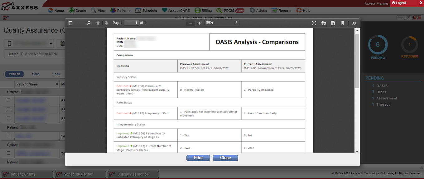 OASIS Analysis in QA Center - Help Center