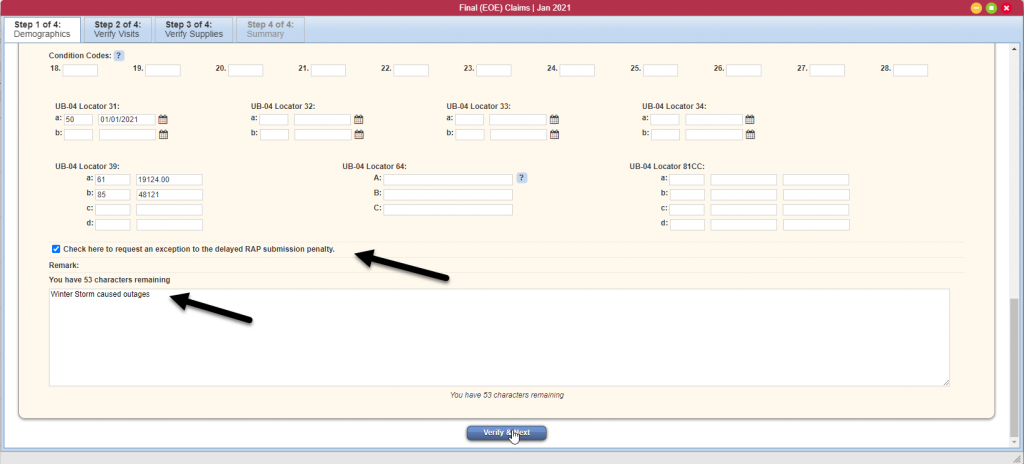 Timely Filing Exception Requests in Axxess Home Health