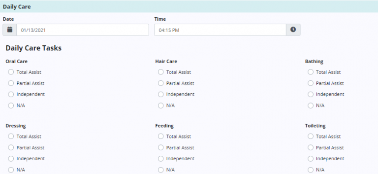 General Inpatient and Continuous Care Shift Notes in Axxess Hospice