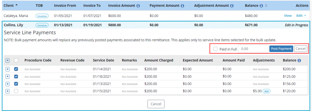 Remittance Posting Updates in Axxess Home Care