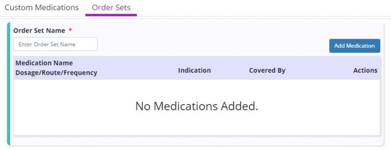 Medication Order Sets in Axxess Hospice
