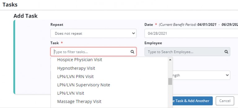 LPN/LVN Visit Note in Axxess Hospice