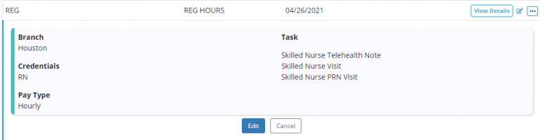 UltiPro Payroll Earning Codes in Axxess Hospice