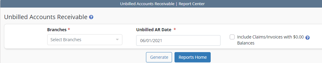 Unbilled Accounts Receivable Report in Axxess Home Care