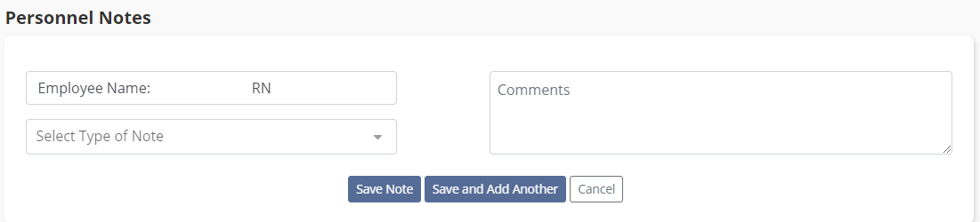 Personnel Notes in Axxess Home Health