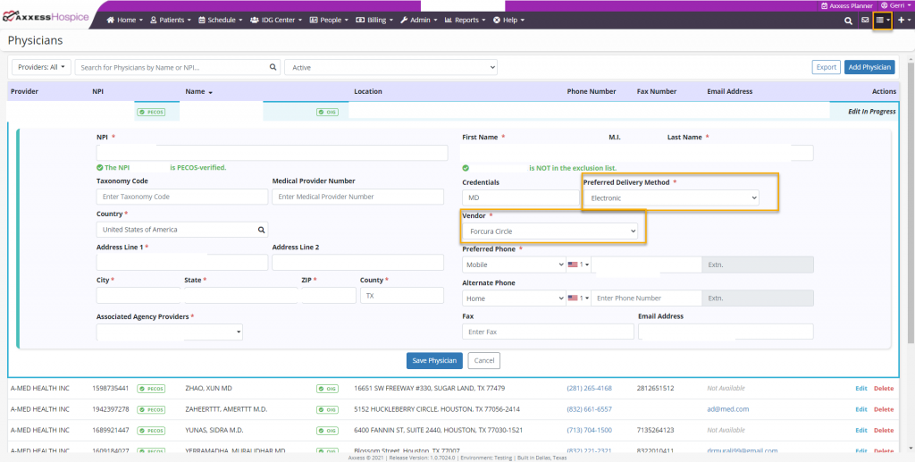 Forcura Document Management Integration in Axxess Hospice