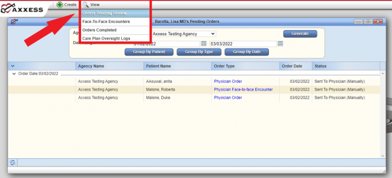 Physician Portal in Axxess Home Care