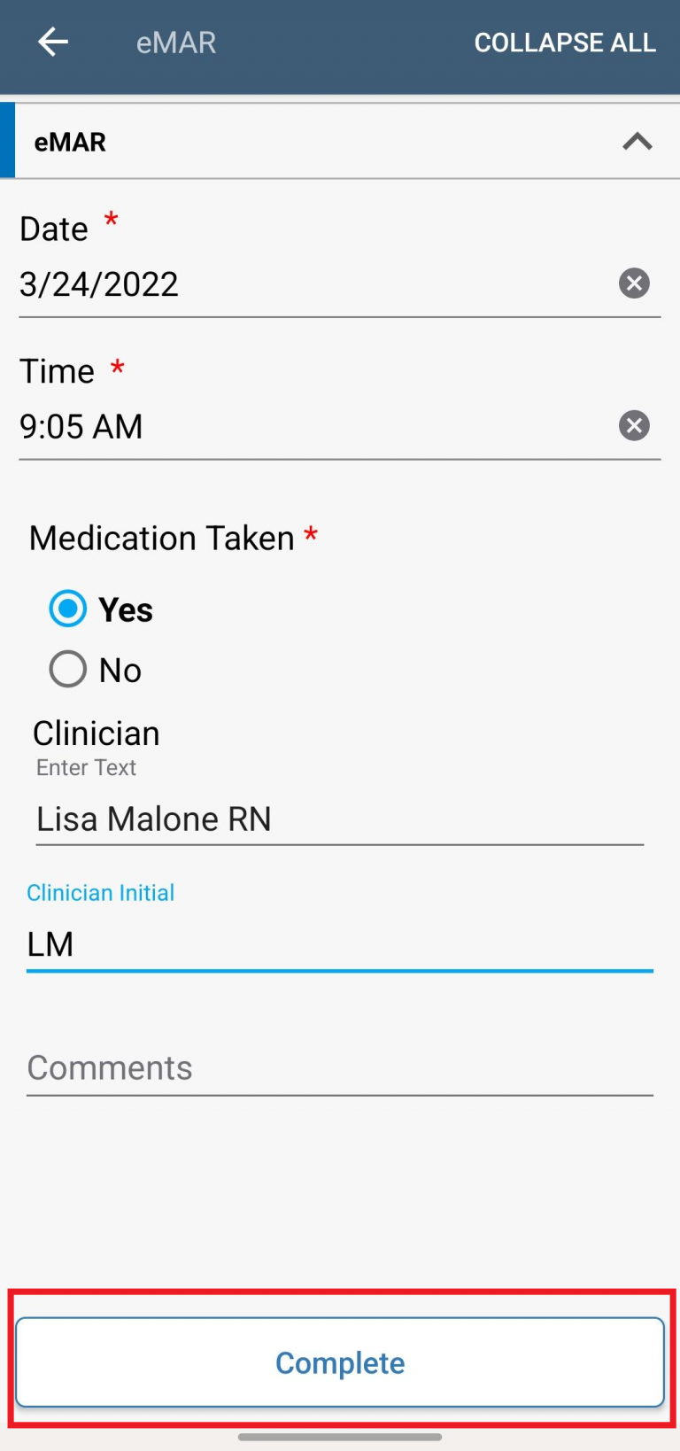Mobile eMAR Addendum in Axxess Home Care