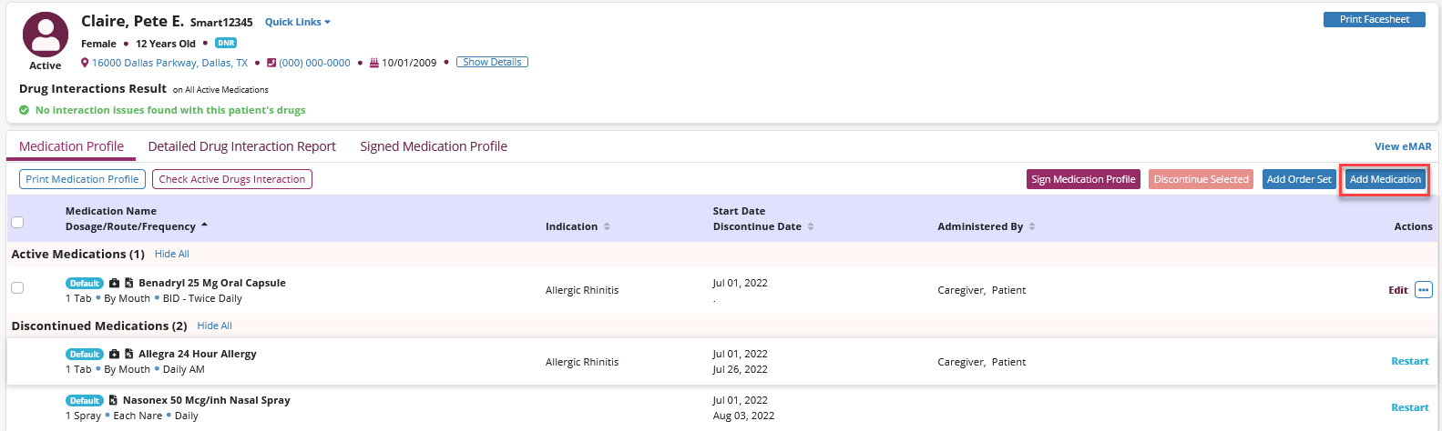 Medication Profile - Help Center