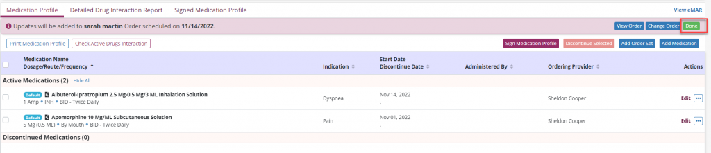 Enhanced Order Functionality in Axxess Palliative Care