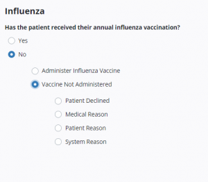 Influenza Immunization Documentation in Axxess Palliative Care