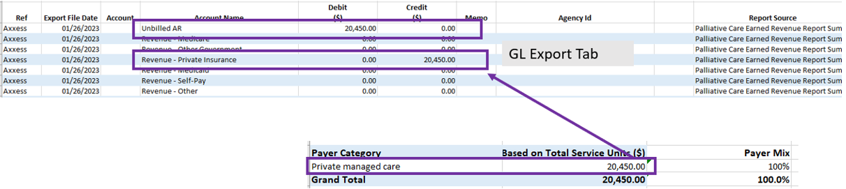 General Ledger Report in Axxess Palliative Care