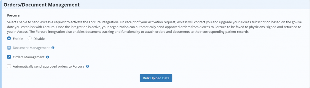Forcura Document Management in Axxess Home Care