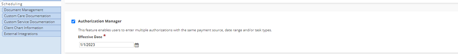 Authorization Manager in Axxess Home Care