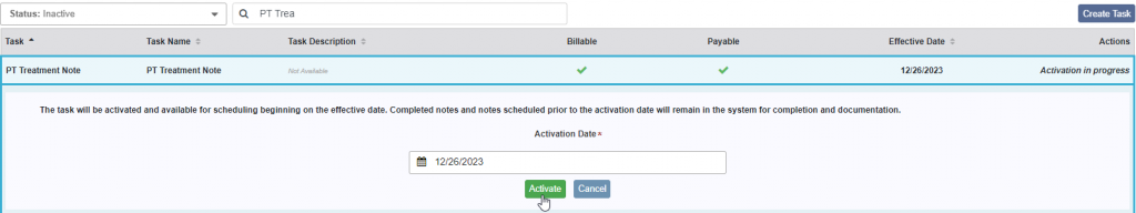PT Treatment Note, PTA Treatment Note and Discipline Discharge in ...