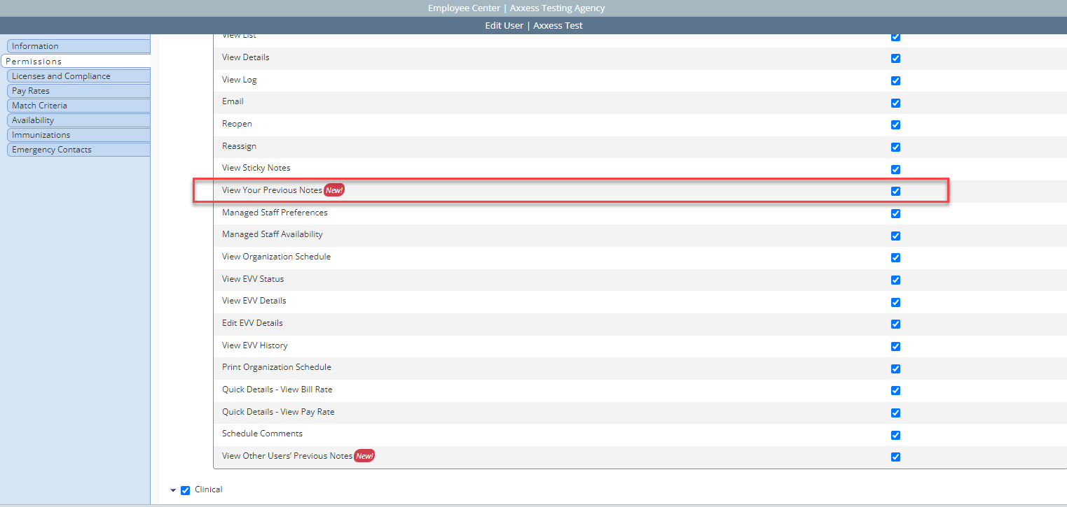 Load Previous Notes Permission Updates