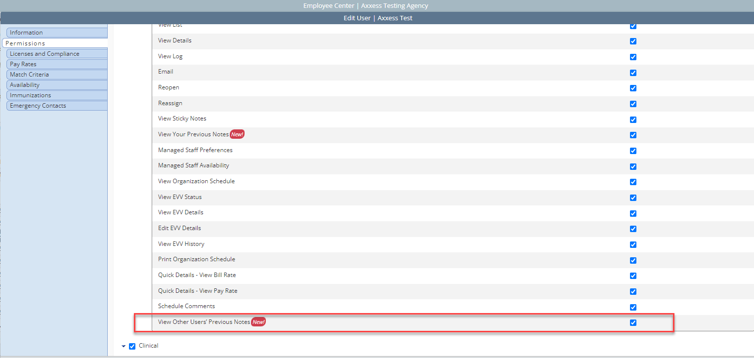 Load Previous Notes Permission Updates