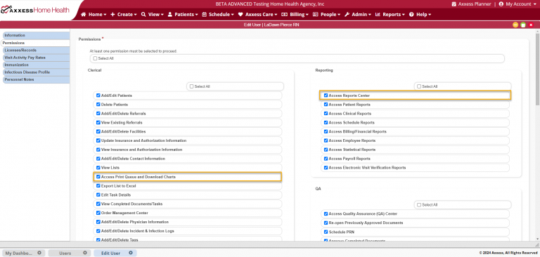 Download and Print Patient Chart in Axxess Home Health