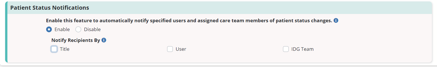 Patient Status Change Notifications in Axxess Palliative Care