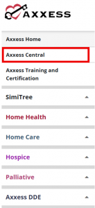 Signing In and Out - Axxess Central