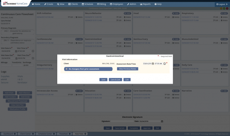 Axxess HomeCare Spotlight: New Continuous Care Flowsheet | Axxess